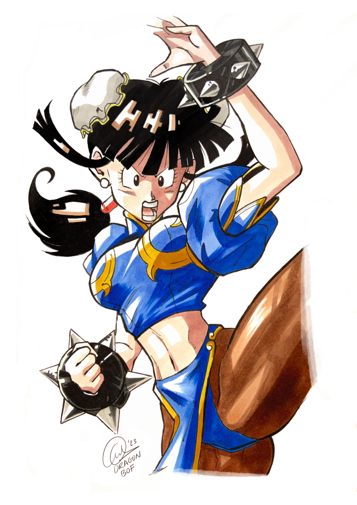 PARODIA PRINT Postal A5 Crossover CHI-CHI x CHUN-LI - FRIKANIME