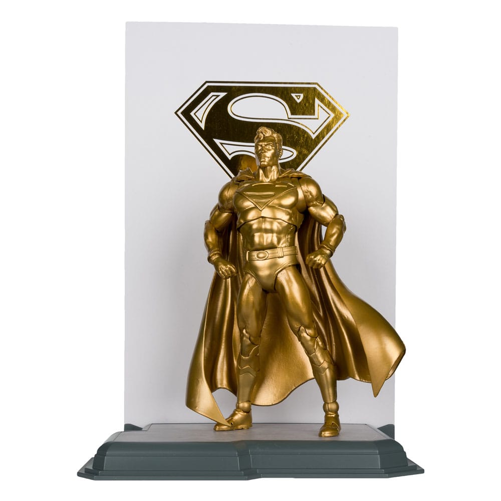 SUPERMAN CENTENNIAL PARK TRIBUTE STATUE GOLD LABEL DC MULTIVERSE ...