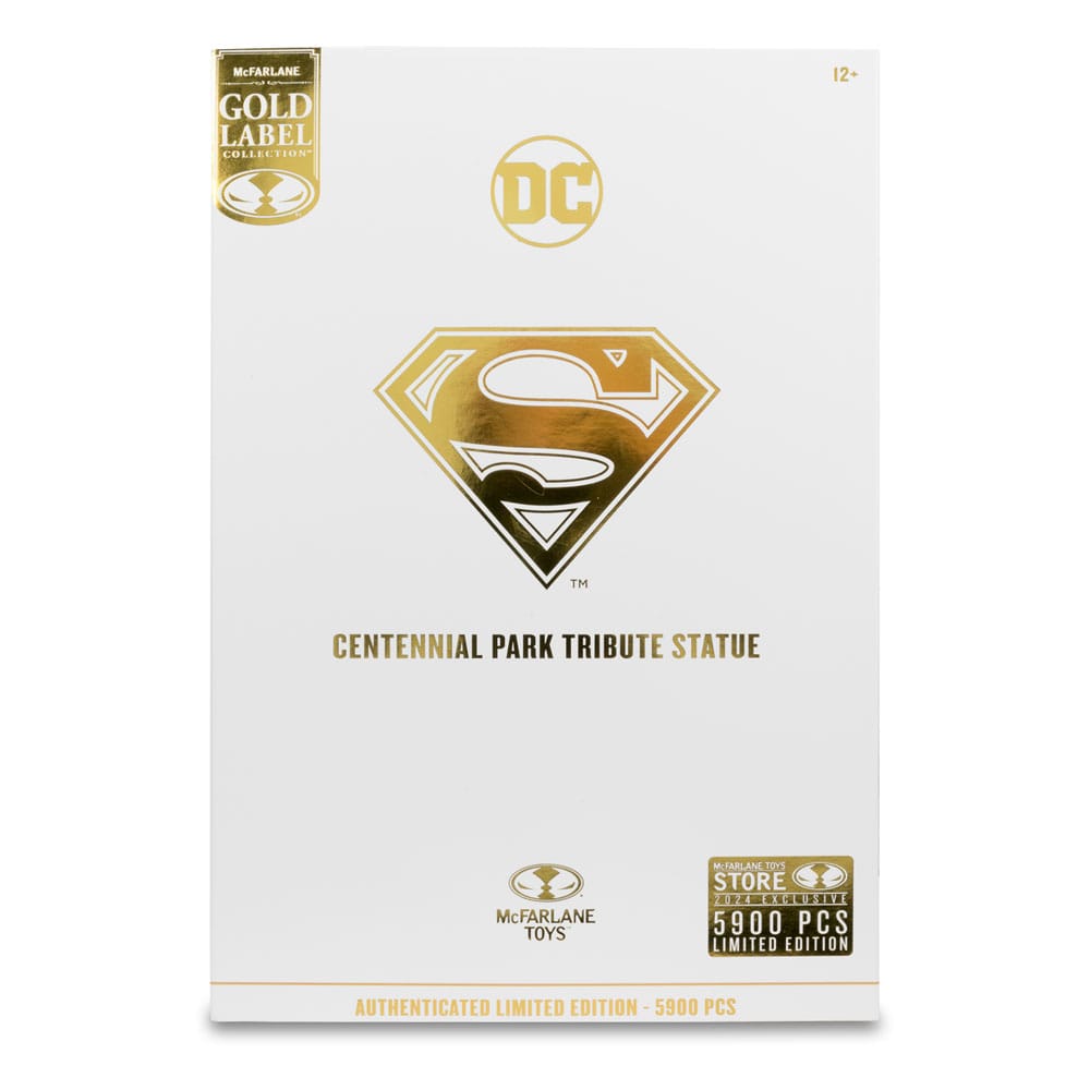 SUPERMAN CENTENNIAL PARK TRIBUTE STATUE GOLD LABEL DC MULTIVERSE ...