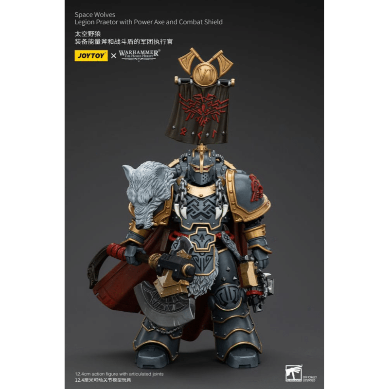Space Wolves Legion Praetor with Power Axe and Combat Shield Warhammer ...