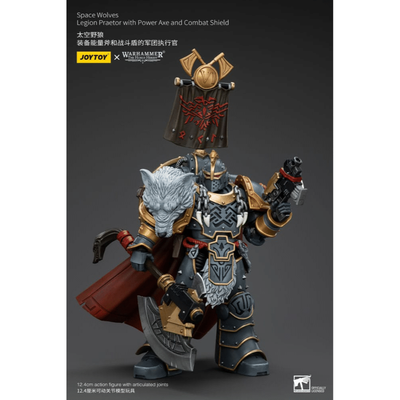 Space Wolves Legion Praetor with Power Axe and Combat Shield Warhammer ...