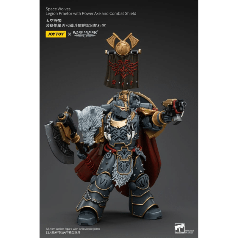 Space Wolves Legion Praetor with Power Axe and Combat Shield Warhammer ...