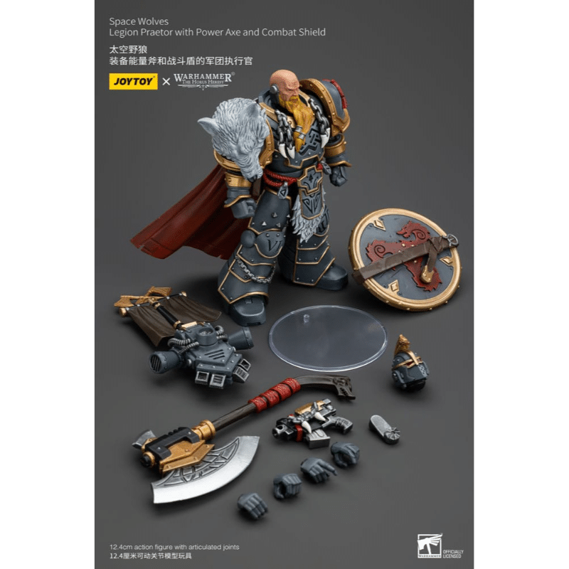 Space Wolves Legion Praetor with Power Axe and Combat Shield Warhammer ...